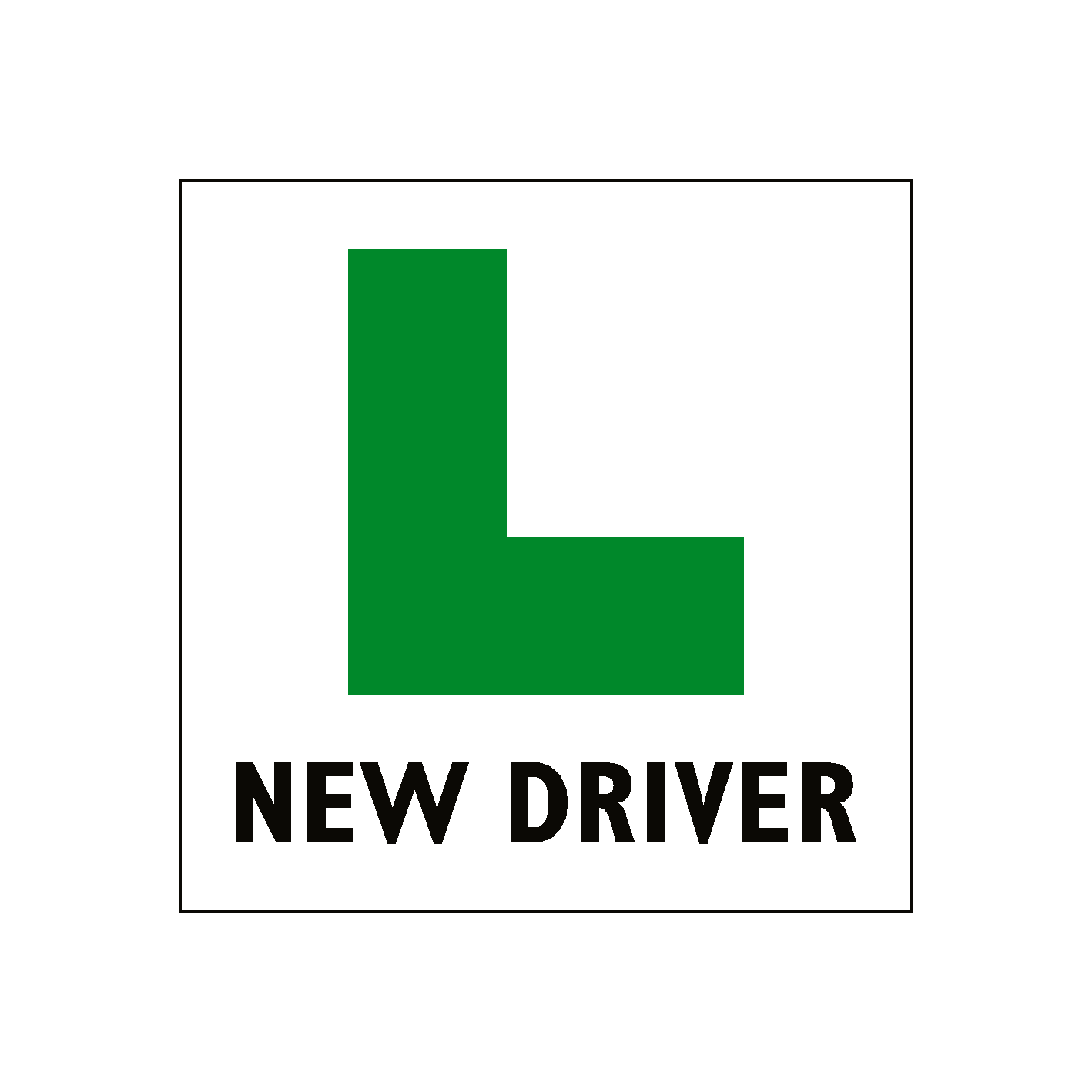 New Driver L Plate Sticker | Safety-Label.co.uk