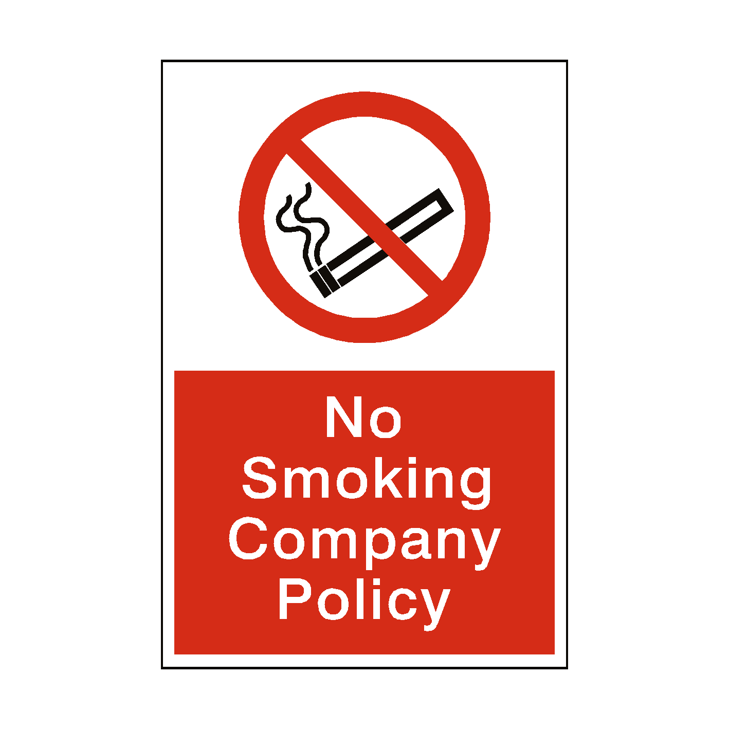 No Smoking Company Policy Sticker | Safety-Label.co.uk