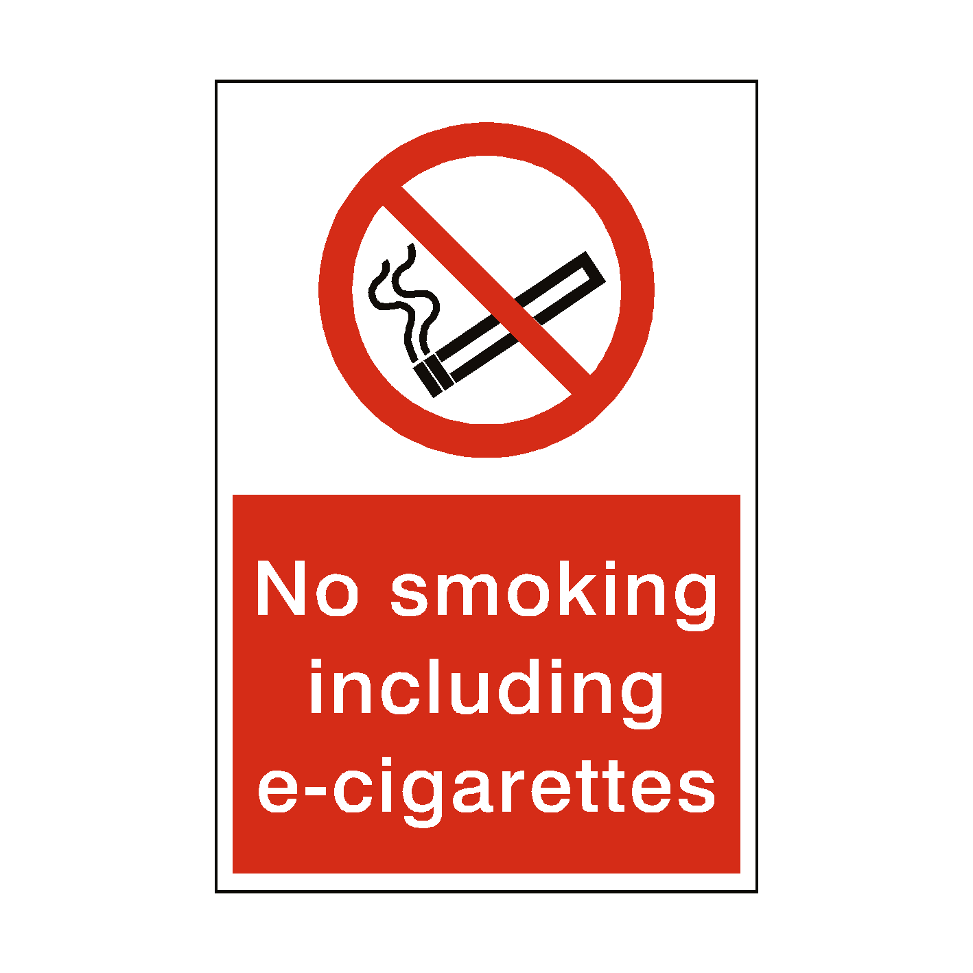 No Smoking Including E-Cigarettes Sign | Safety-Label.co.uk