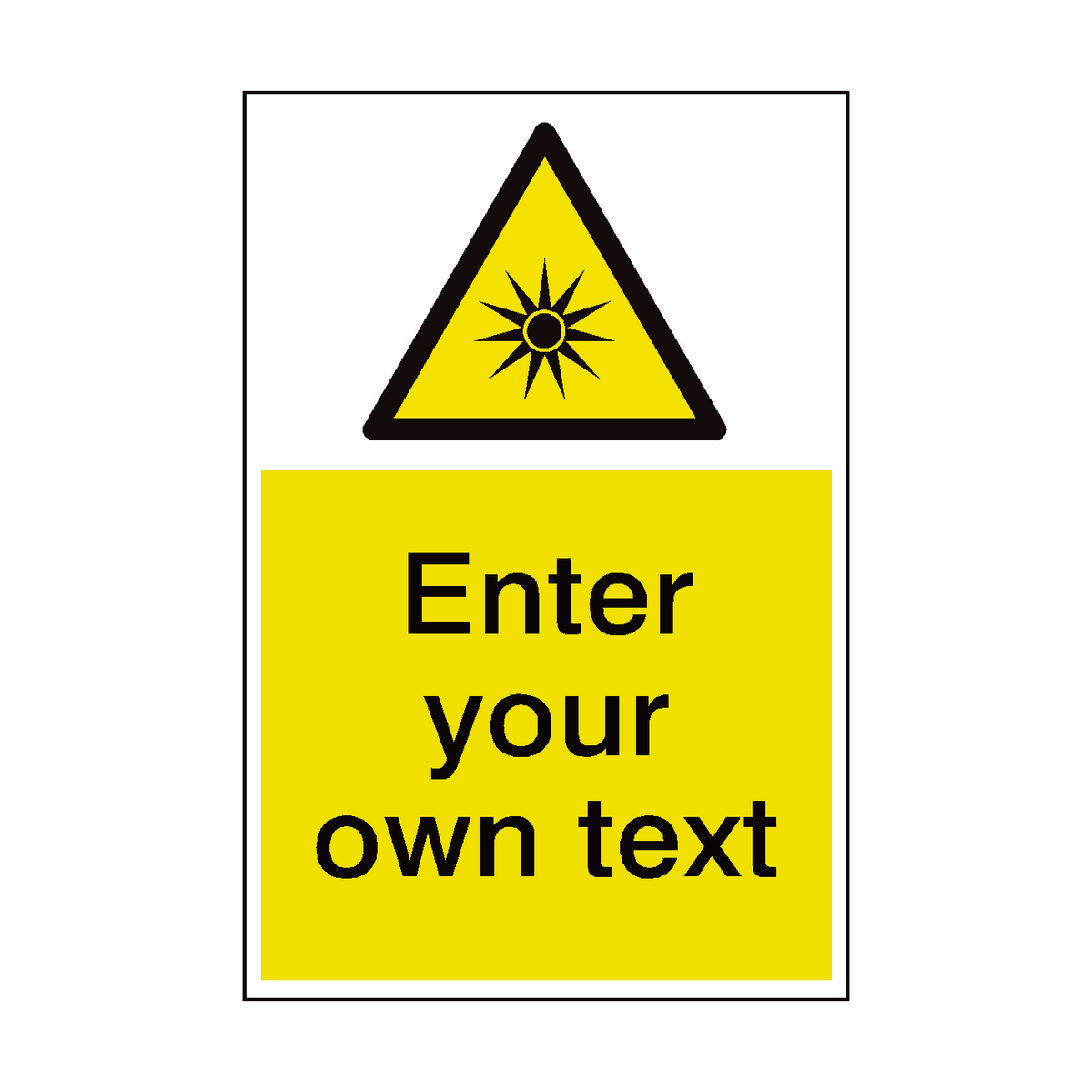 Optical Radiation Custom Hazard Sticker | Safety-Label.co.uk