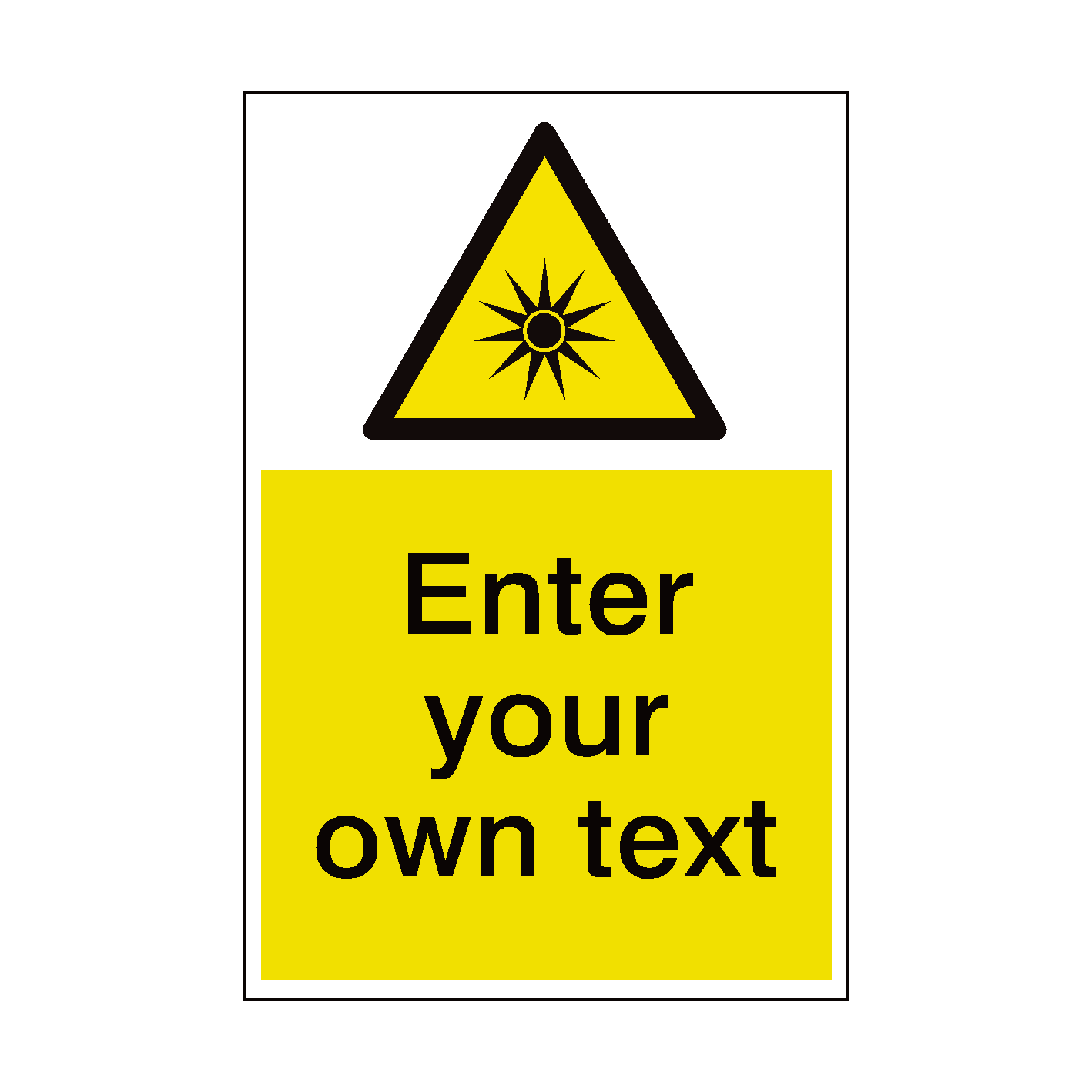 Optical Radiation Custom Hazard Sticker | Safety-Label.co.uk