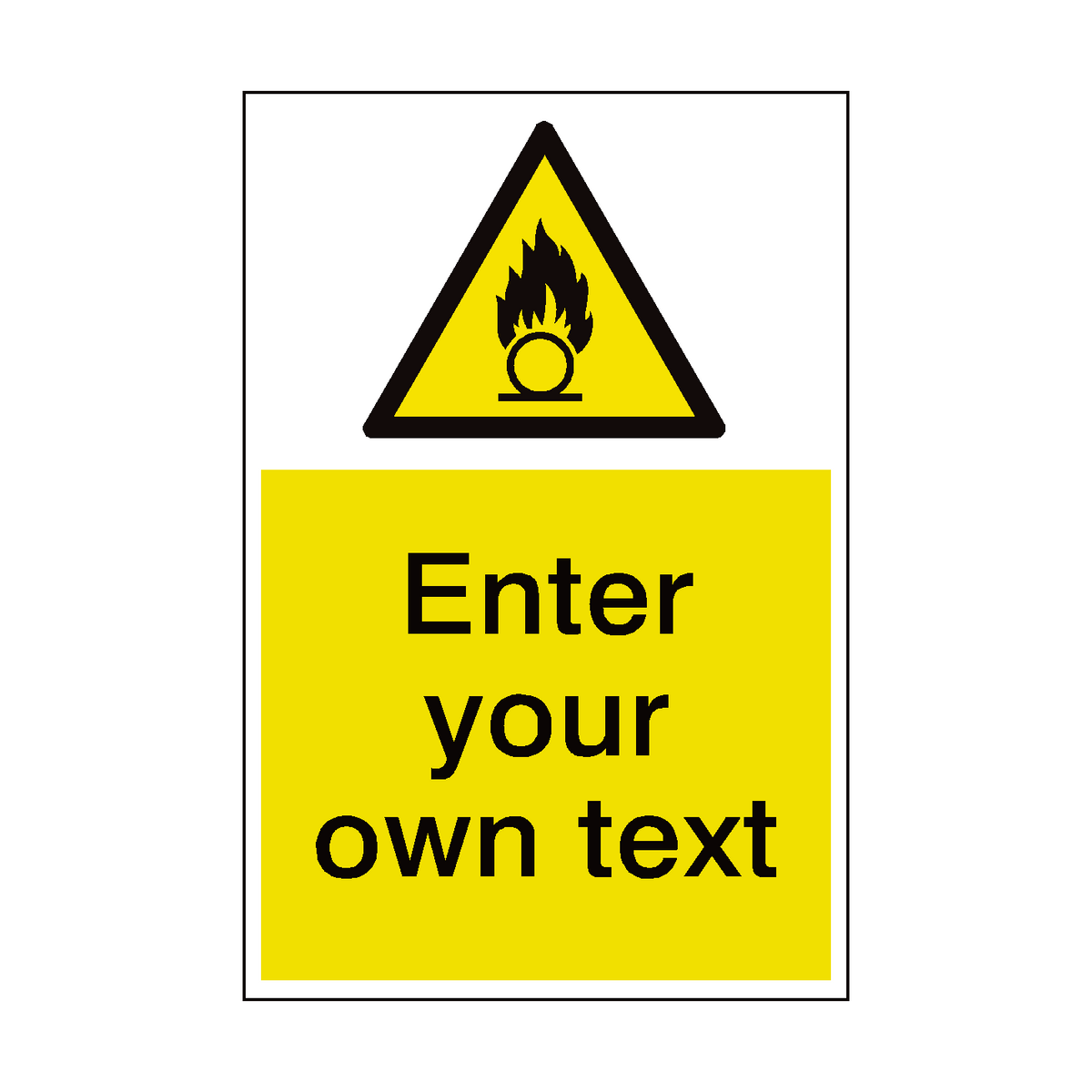 Oxidising Custom Hazard Sticker