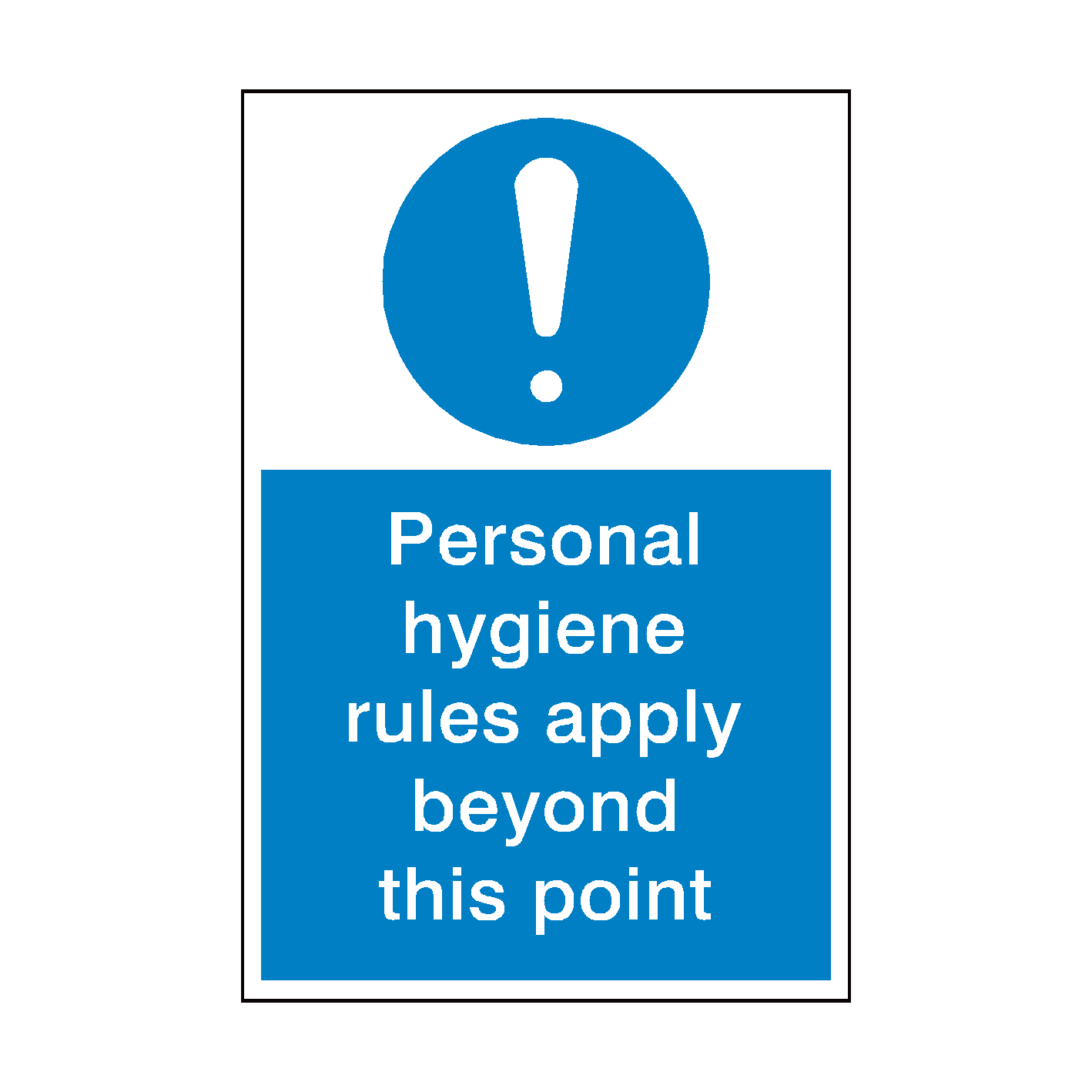 Personal Hygiene Rules Sign | Safety-Label.co.uk