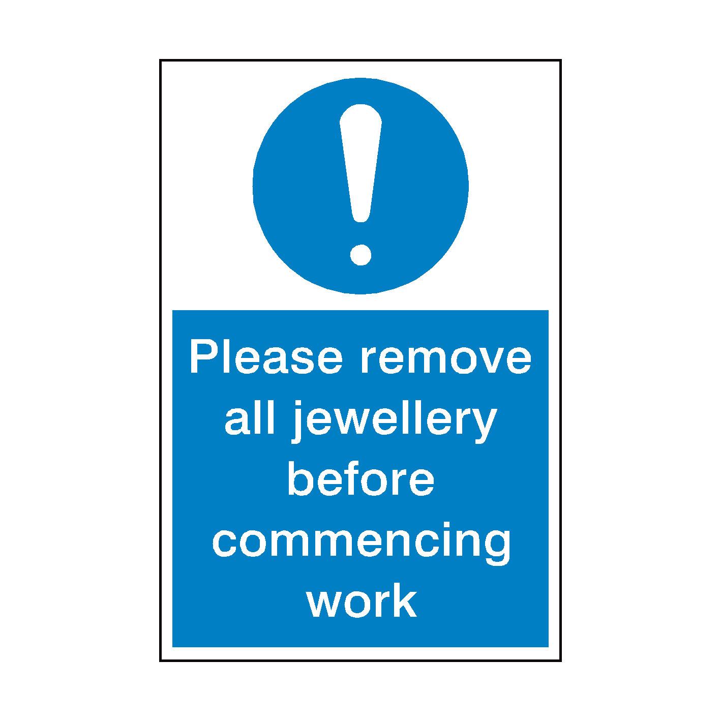 Please Remove Jewellery Sign | Safety-Label.co.uk