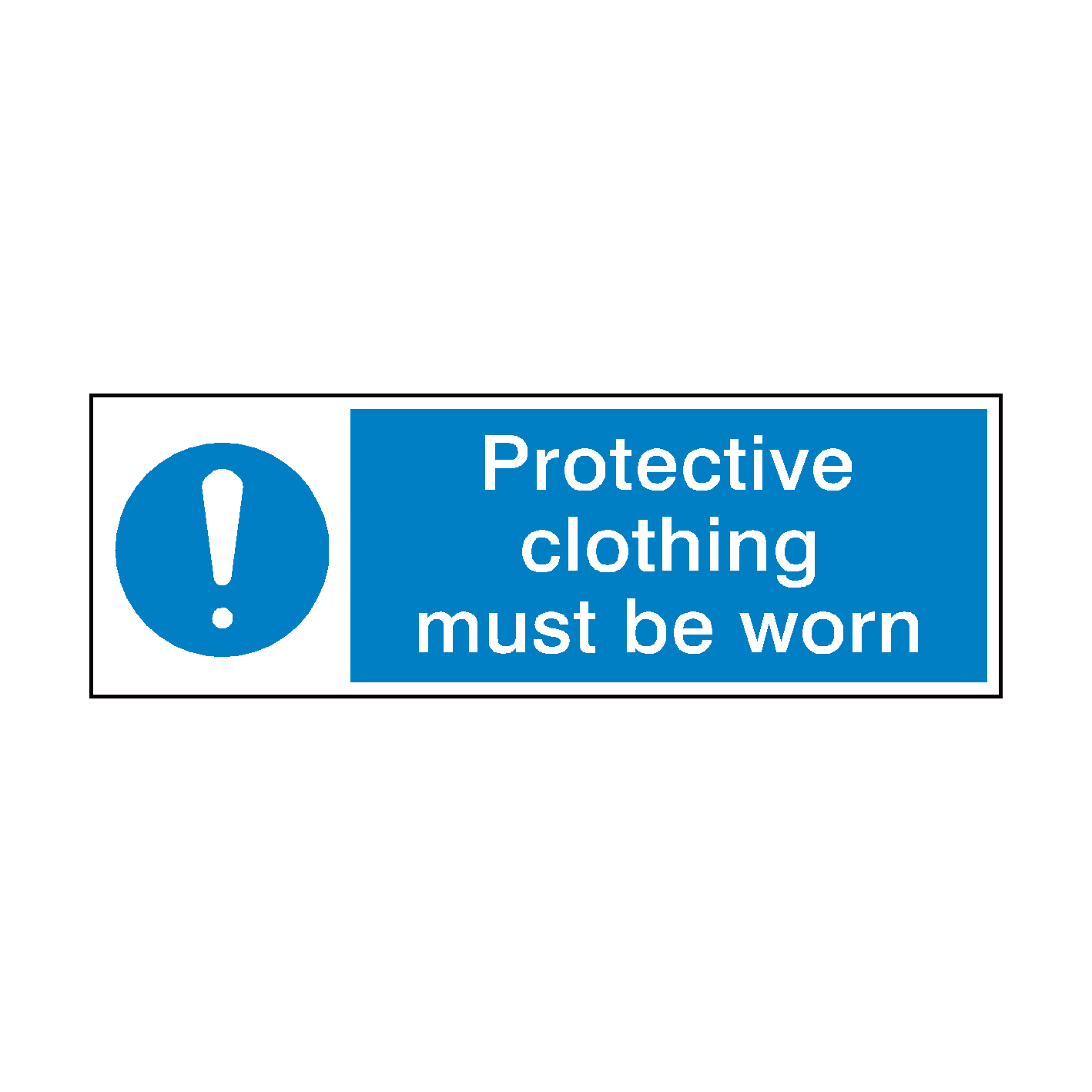 Protective Clothing Must Be Worn Mandatory Sign | Safety-Label.co.uk