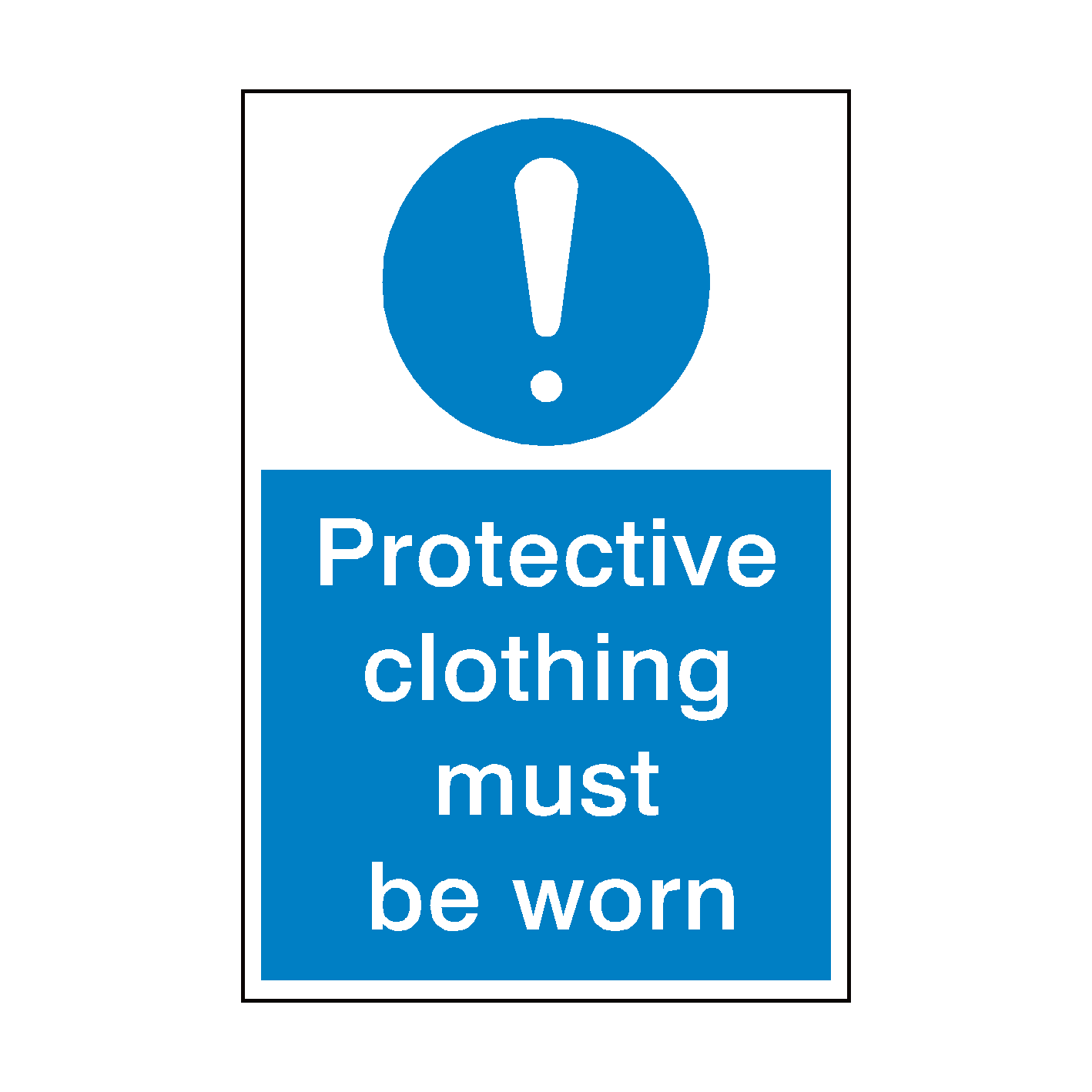 Protective Clothing Must Be Worn Sign | Safety-Label.co.uk