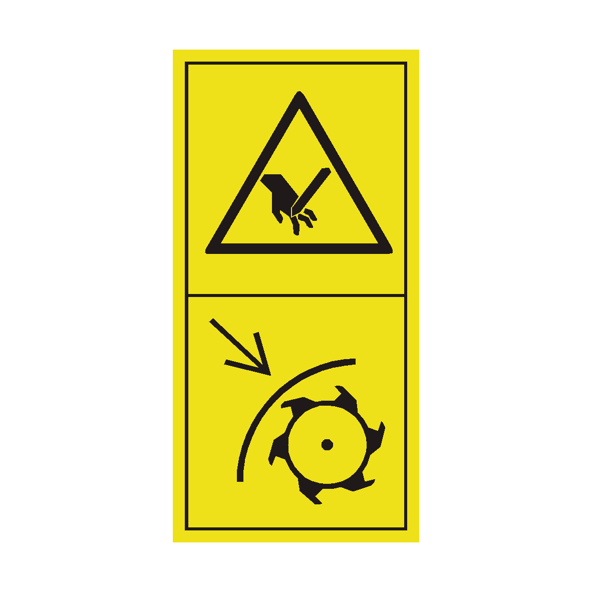 Use Safety Shield While Grinding Knives Sticker | Safety-Label.co.uk