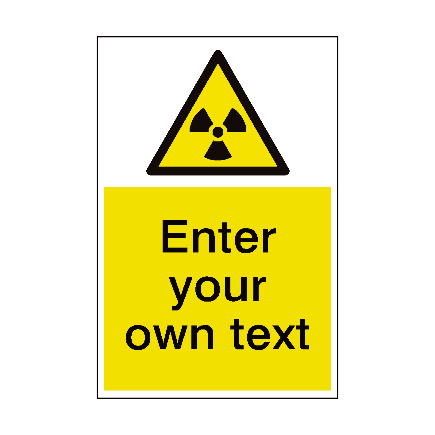 Radioactive Material Custom Hazard Sticker | Safety-Label.co.uk