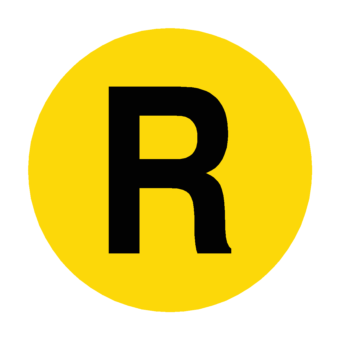 Letter R Floor Marker | Safety-Label.co.uk