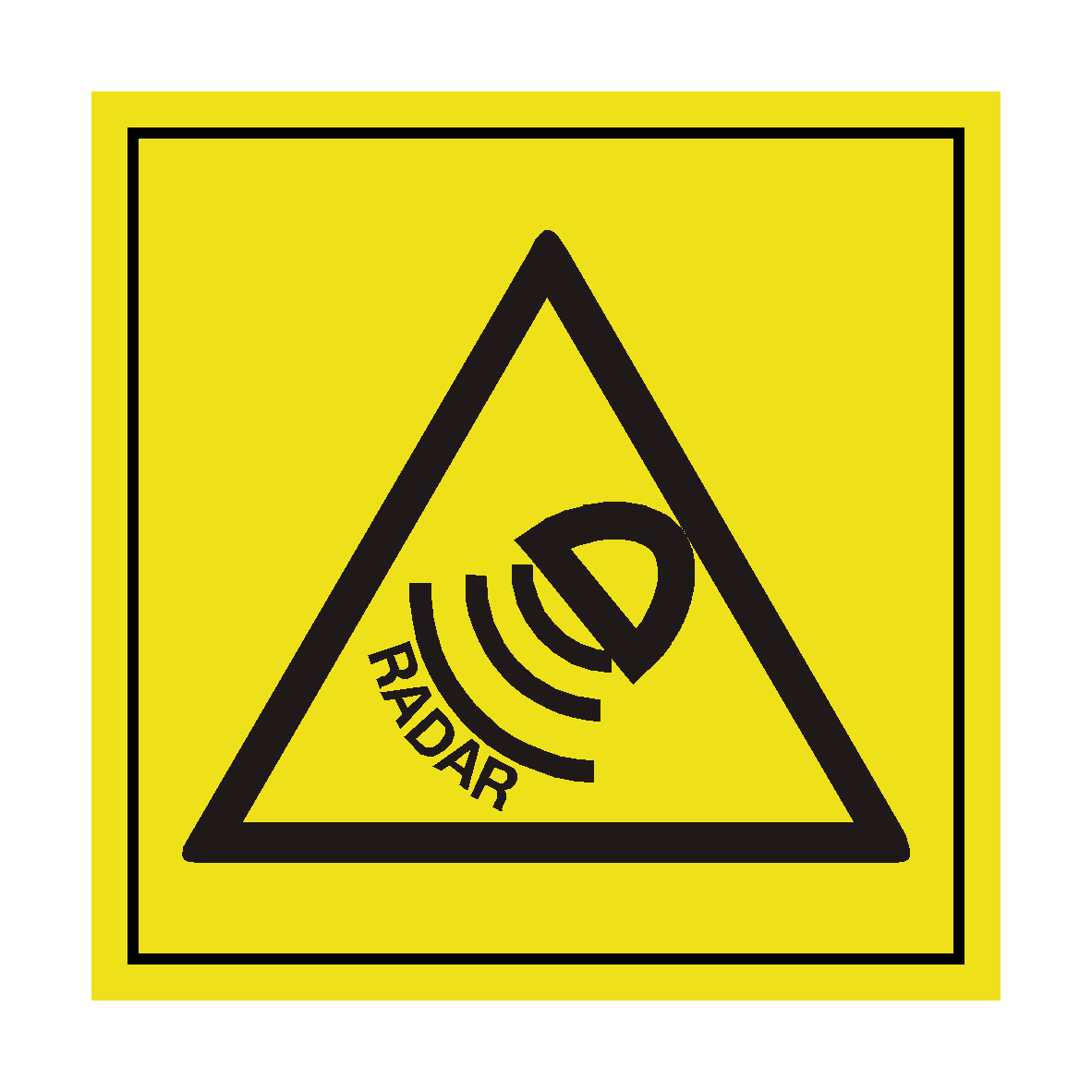 Radar Sensor ISO 11684 Label | Safety-Label.co.uk