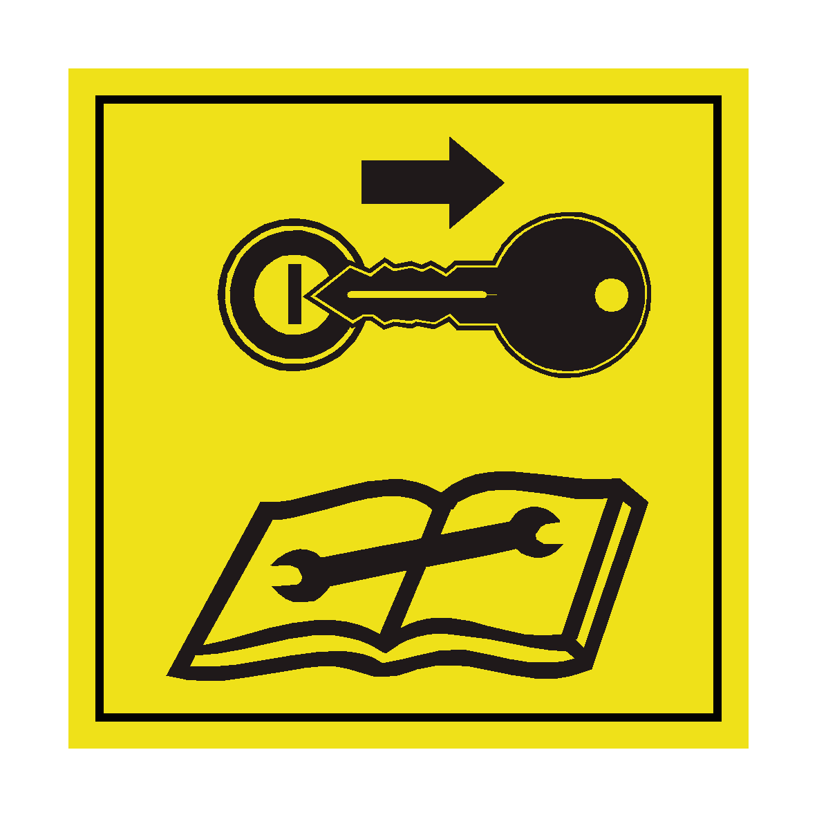 Remove Key Before Performing Maintenance Label