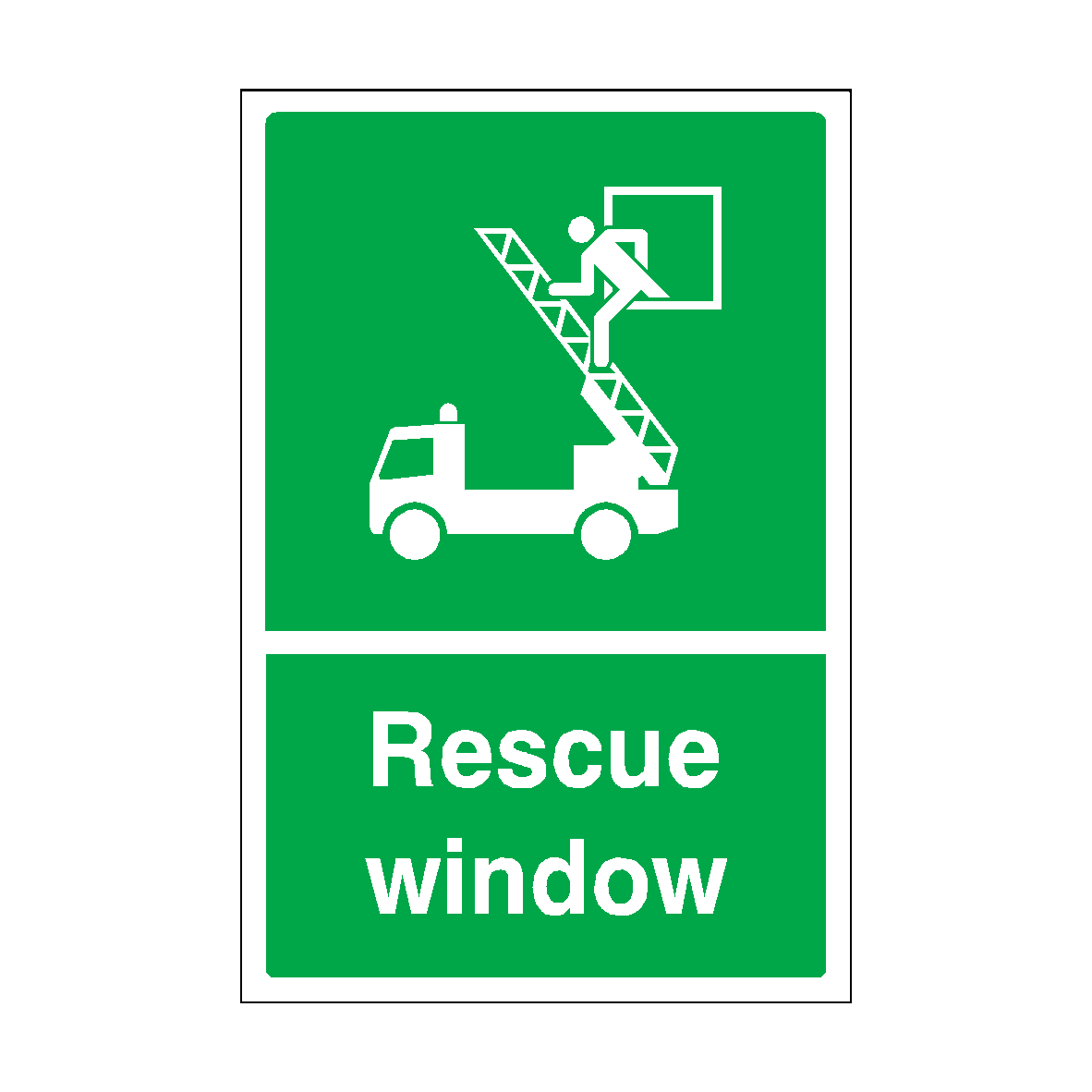 Rescue Window Sign | Safety-Label.co.uk