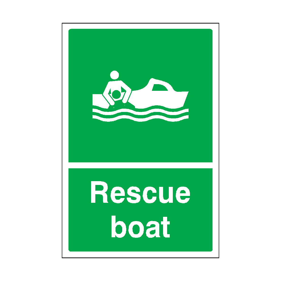 Rescue Boat Sign | Safety-Label.co.uk