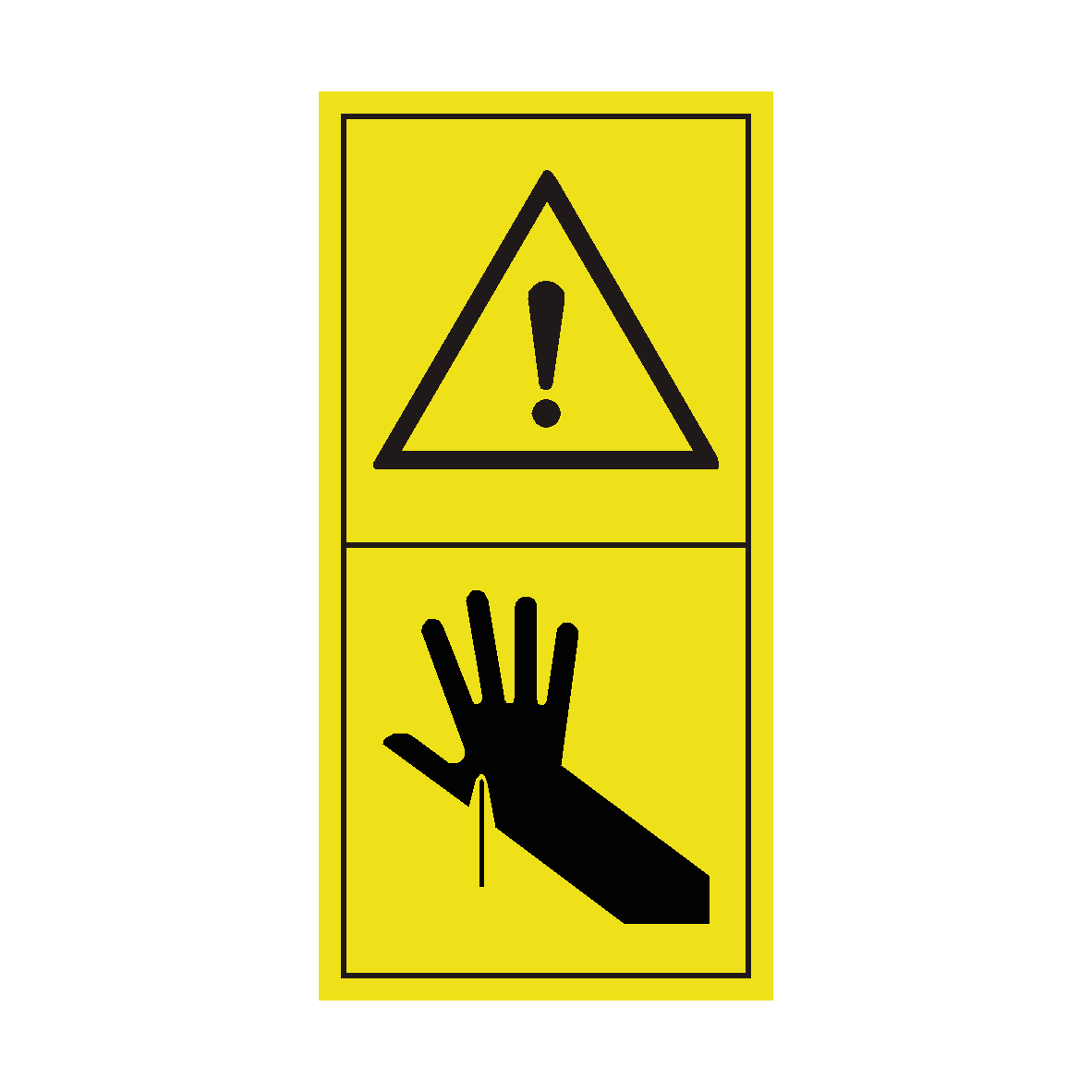 Warning Risk Of Puncturing Hand Sticker | Safety-Label.co.uk