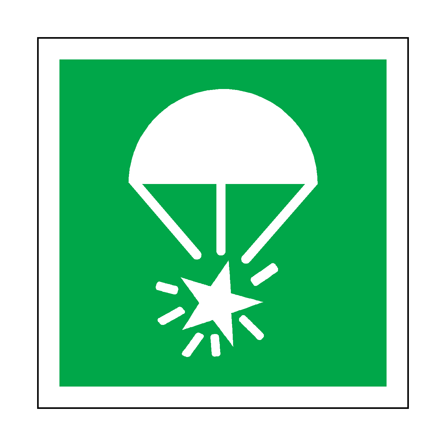 Rocket Parachute Flare Label | Safety-Label.co.uk