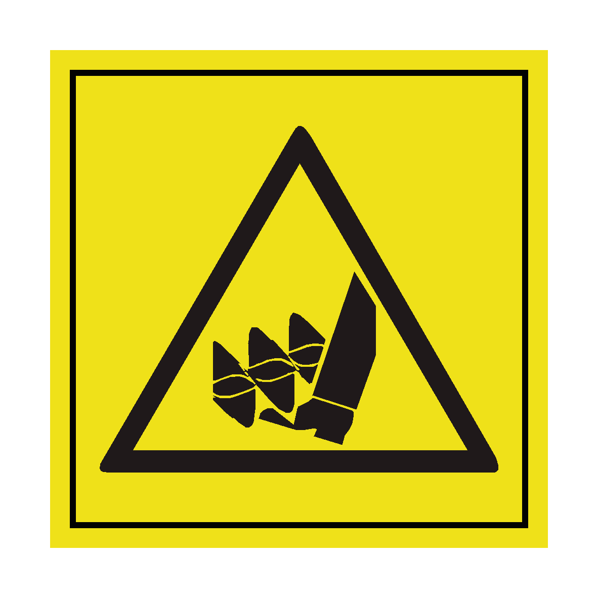 Rotating Augur ISO Label | Safety-Label.co.uk