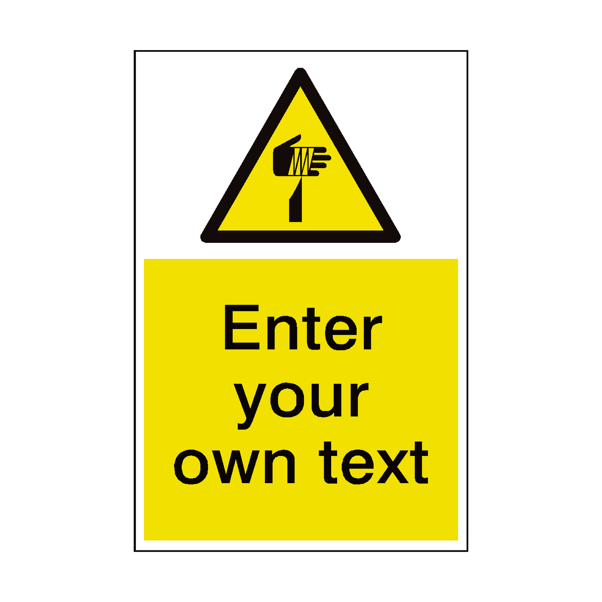 Sharp Hazard Custom Hazard Sticker | Safety-Label.co.uk