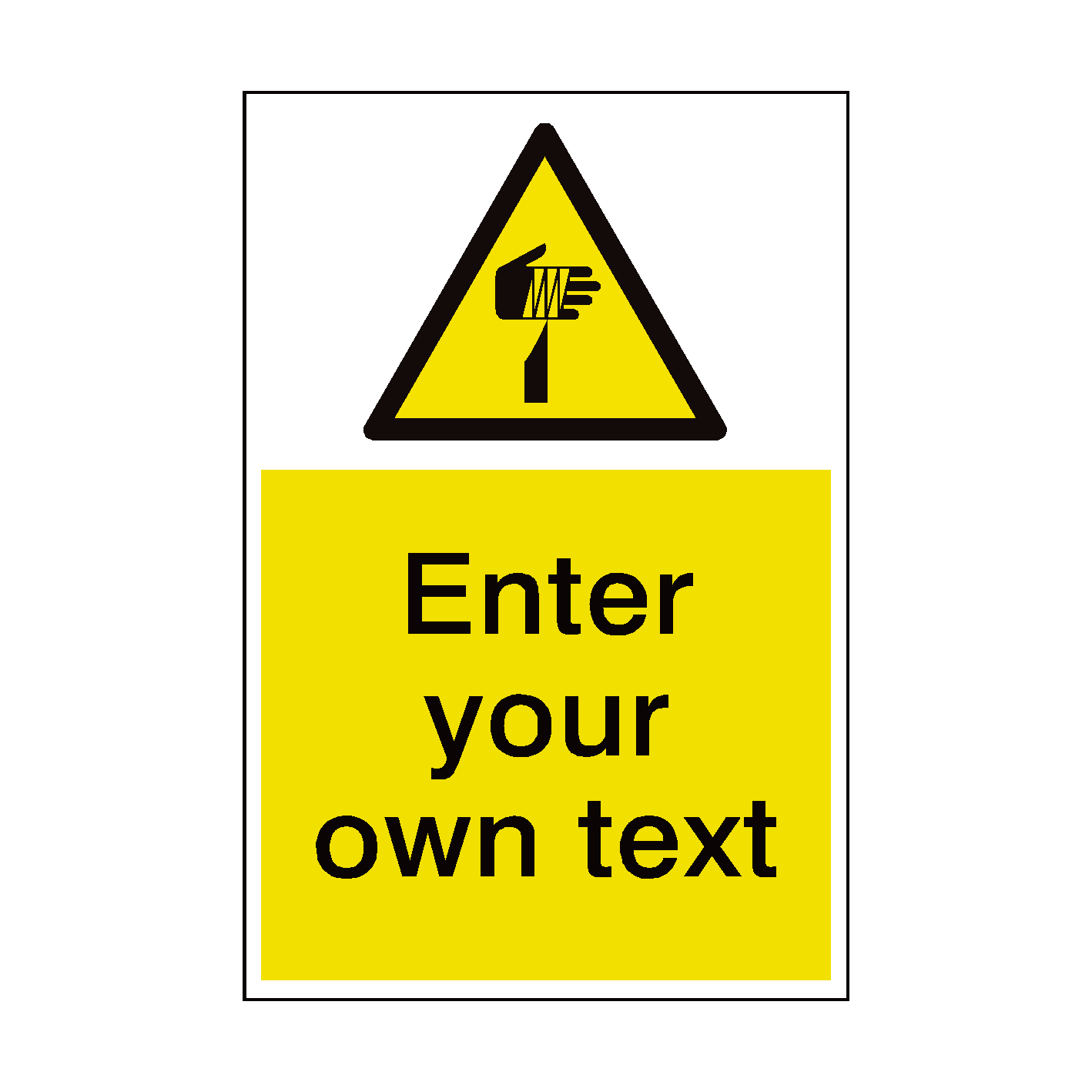 Sharp Hazard Custom Hazard Sticker | Safety-Label.co.uk