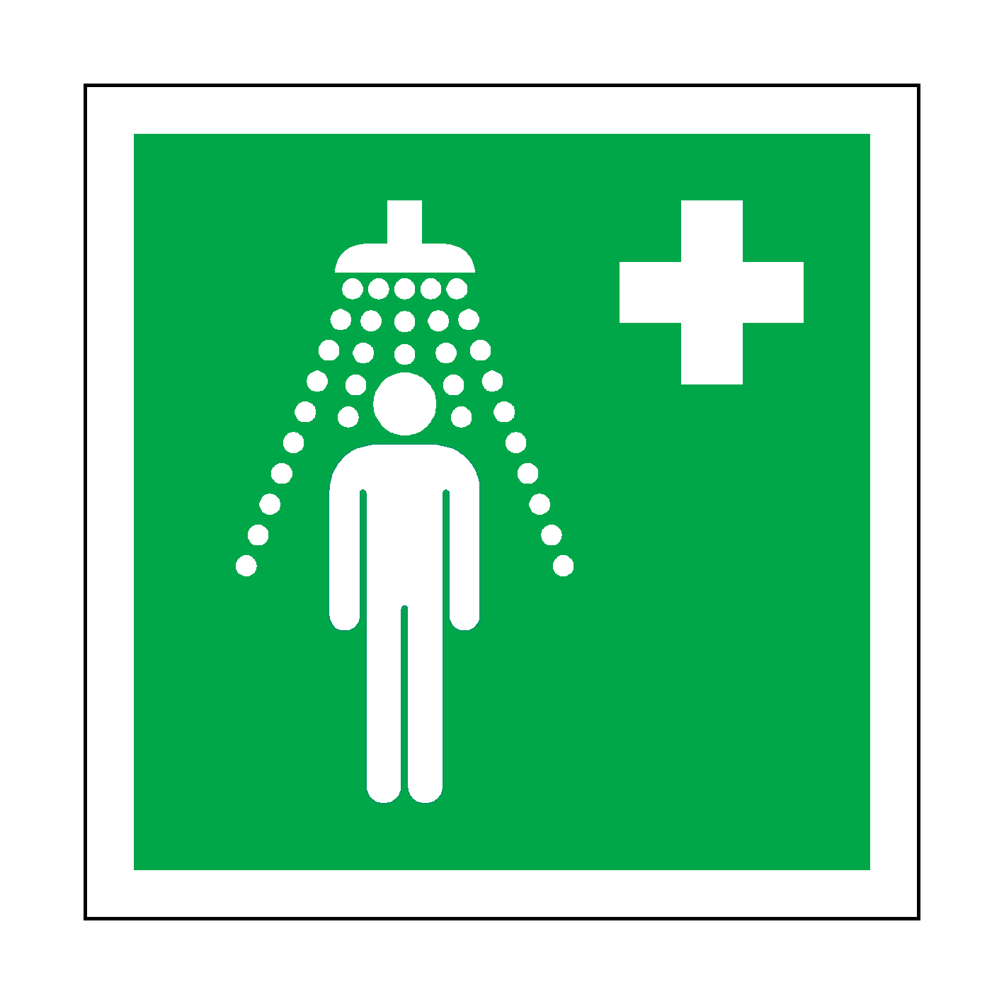 Safety Shower Symbol Sign | Safety-Label.co.uk
