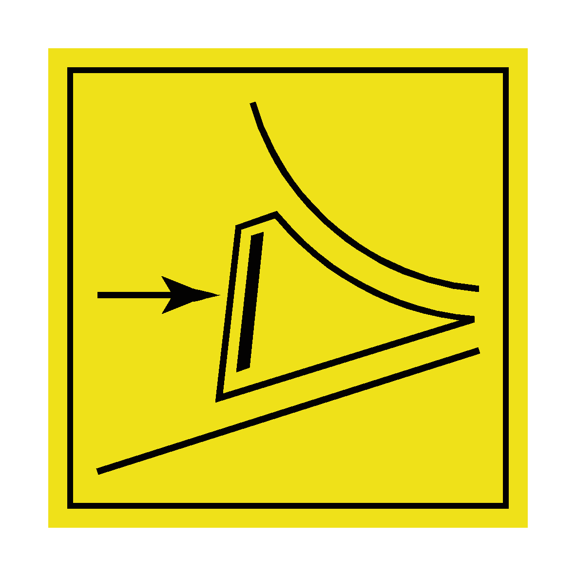 Secure Machine With Wedges ISO Label | Safety-Label.co.uk