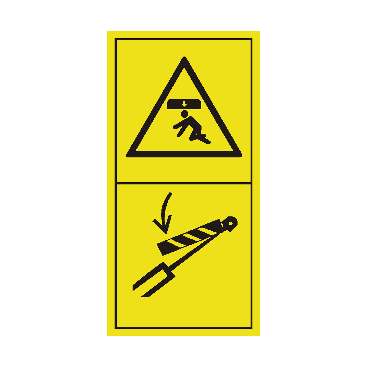 Secure Lifting Cylinder With Locking Device Sticker | Safety-Label.co.uk