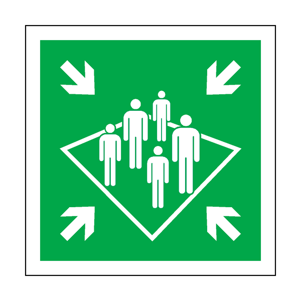 Shipboard Assembly Station Symbol Sign | Safety-Label.co.uk