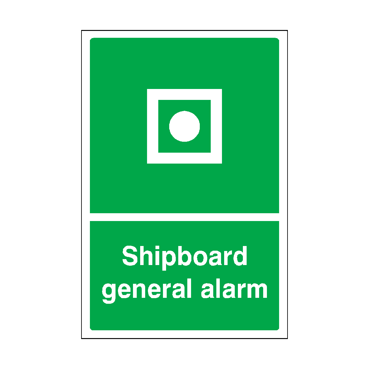Shipboard General Alarm Sign | Safety-Label.co.uk