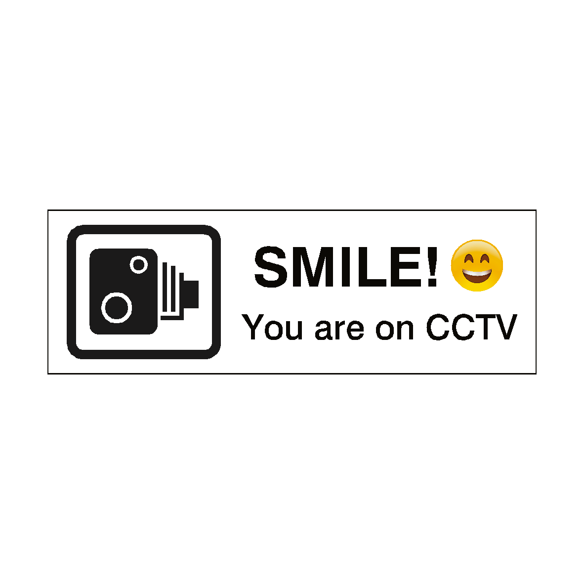 Smile You Are On CCTV Car Sticker | Safety-Label.co.uk