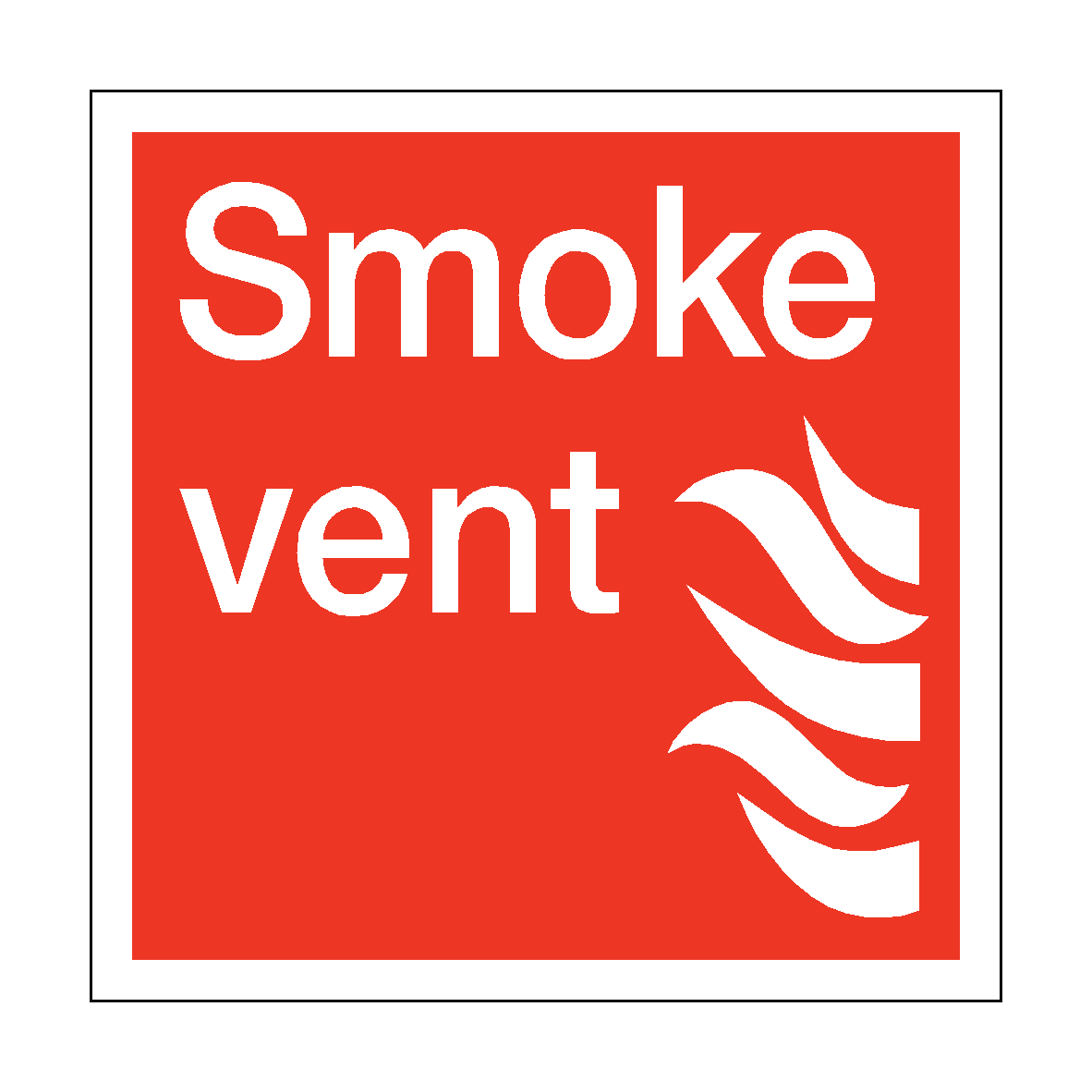Smoke Vent Square Sticker | Safety-Label.co.uk