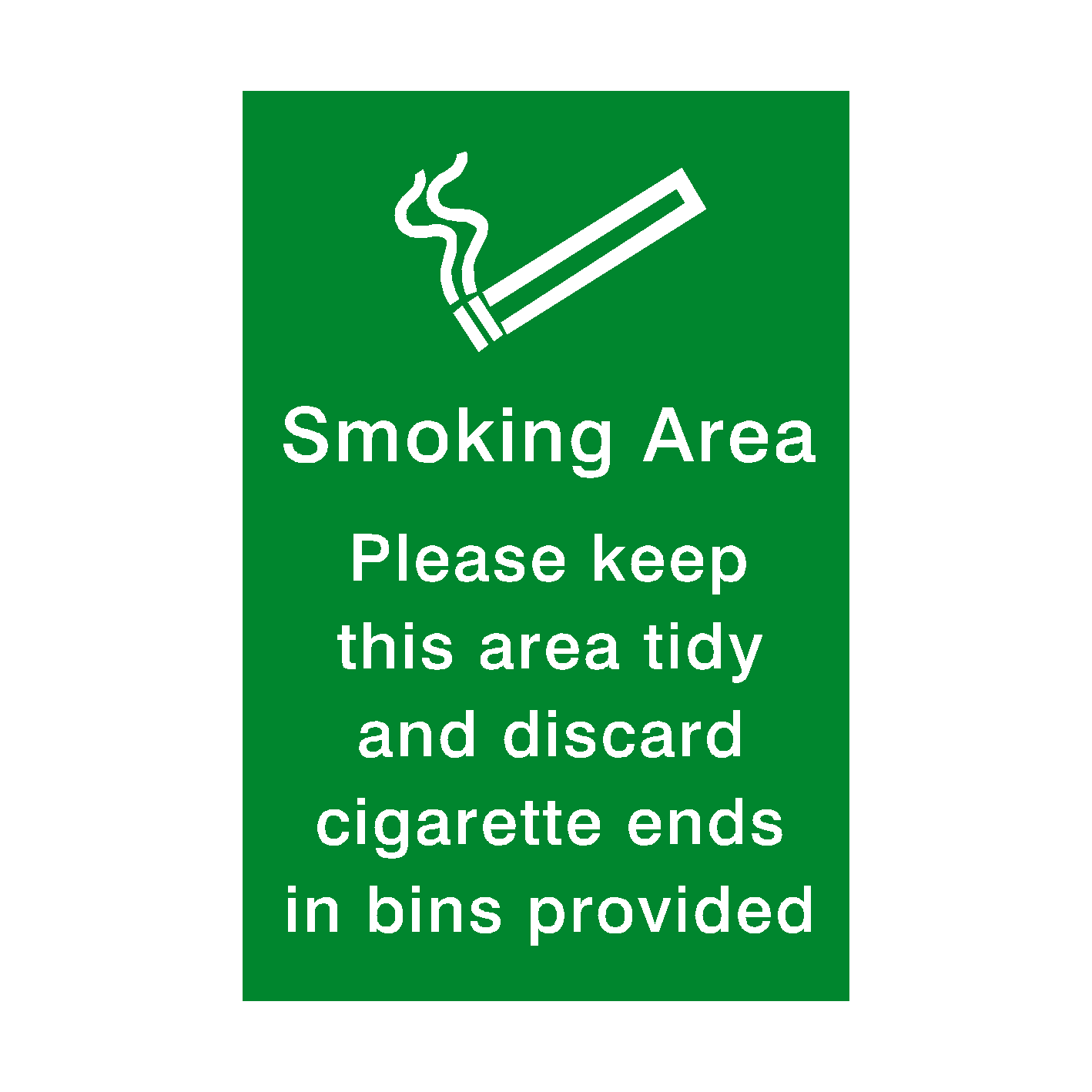 Smoking Area Keep Tidy Sticker