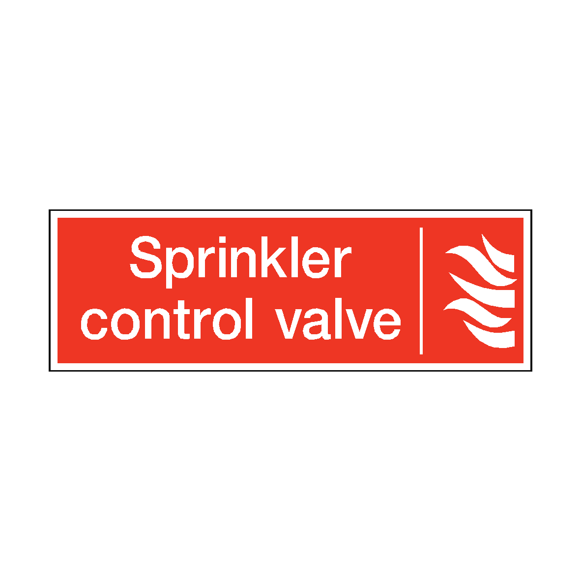 Sprinkler Control Valve Safety Sticker | Safety-Label.co.uk