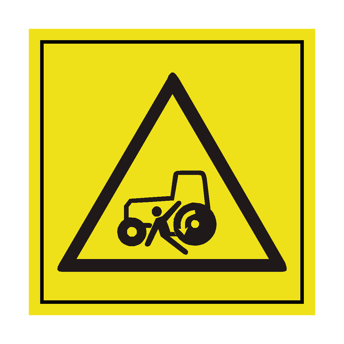 Stay Clear Of Tractor ISO Label | Safety-Label.co.uk