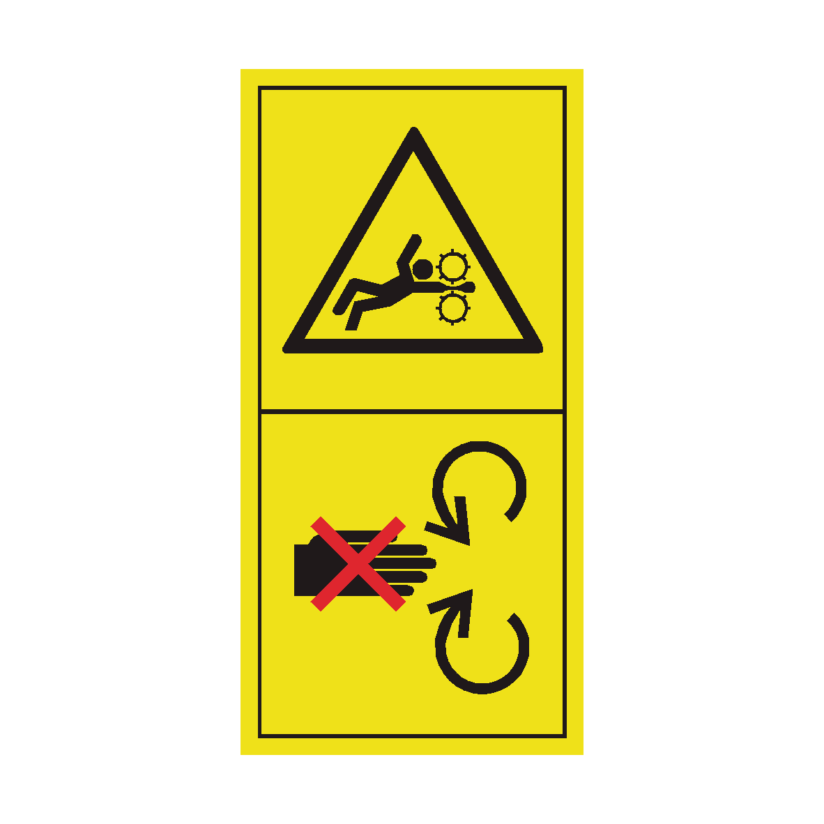 Stay Clear Of Rotating Machine Parts Sticker | Safety-Label.co.uk