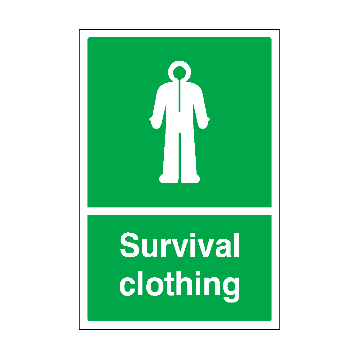 Survival Clothing Sign | Safety-Label.co.uk