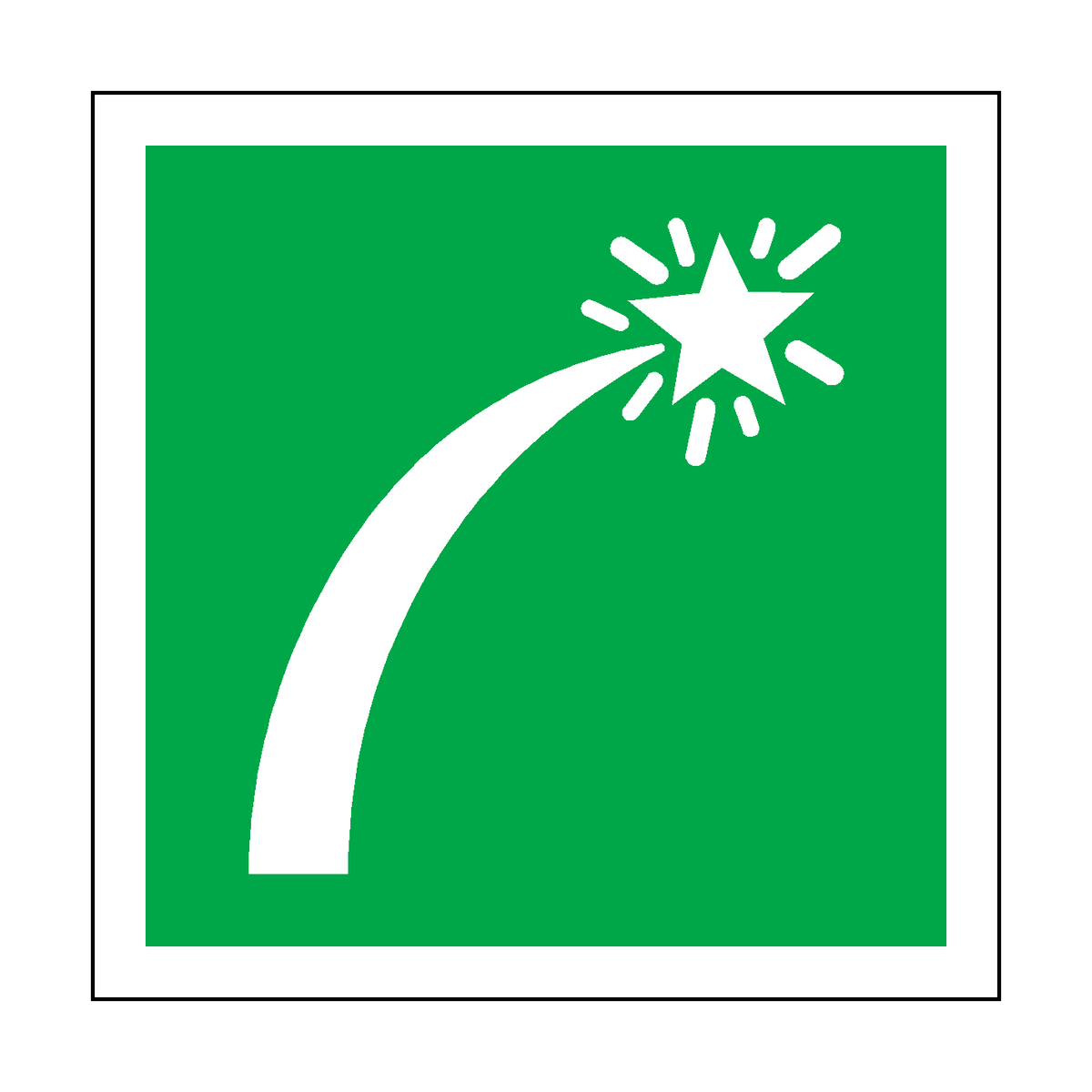 Survival Craft Distress Signal Symbol Sign | Safety-Label.co.uk