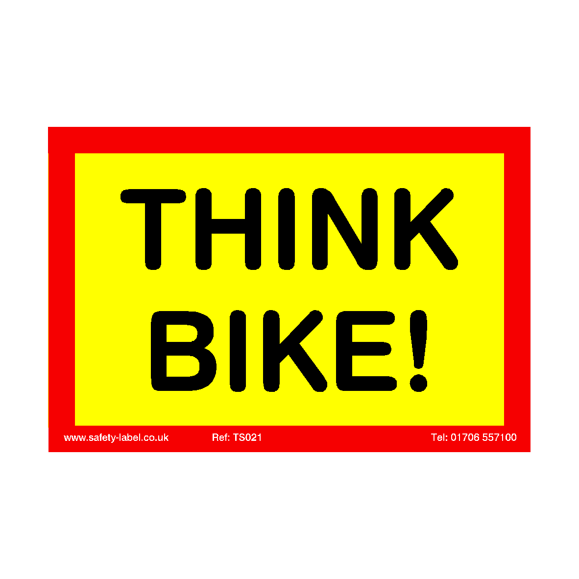 Think Bike Sticker | Safety-Label.co.uk