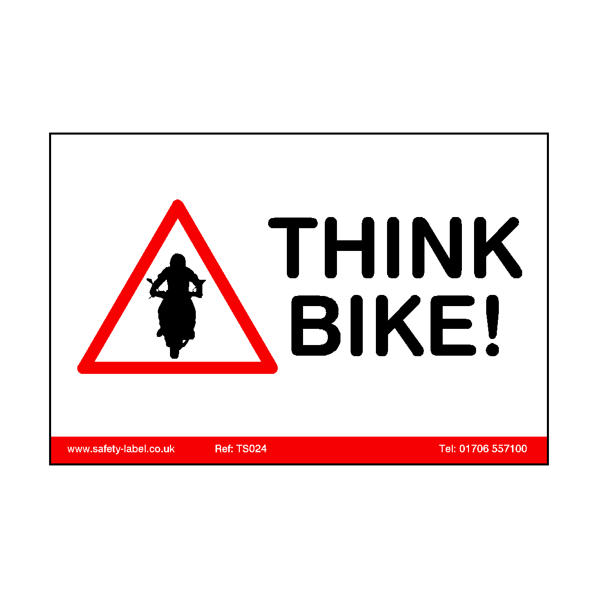 Think Bike Car Sticker | Safety-Label.co.uk