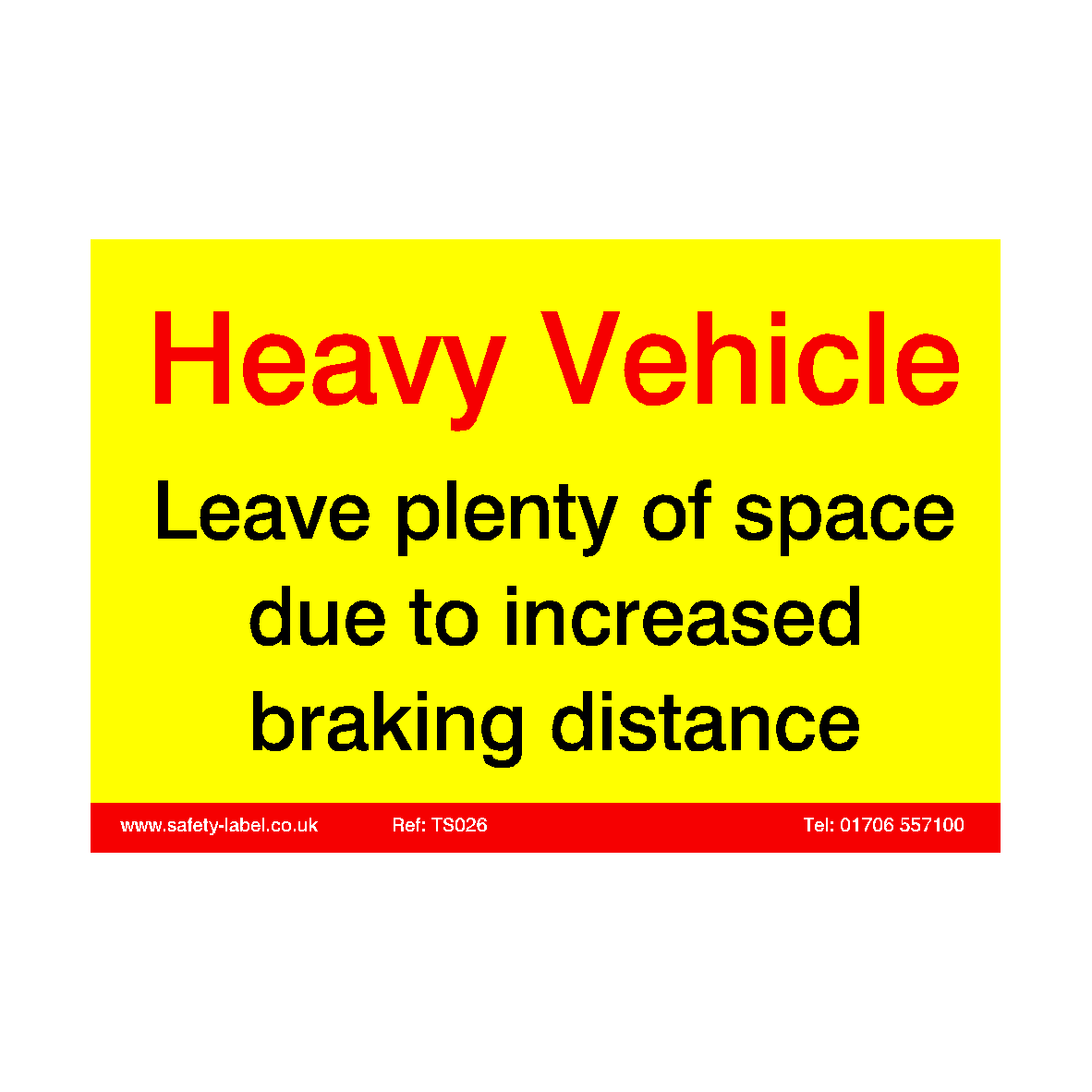 HGV Vehicle Braking Sticker | Safety-Label.co.uk