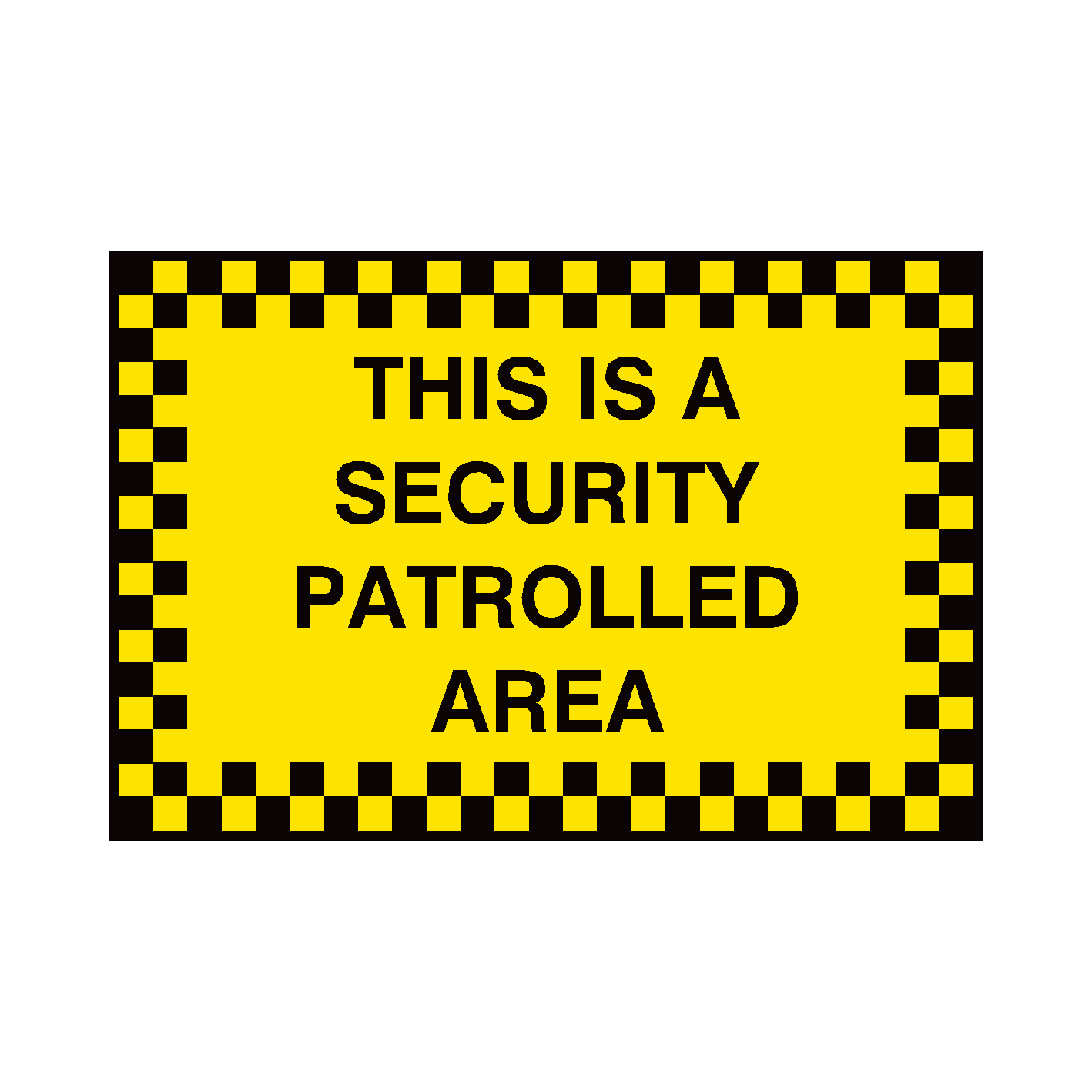 Security Patrolled Area Sign | Safety-Label.co.uk