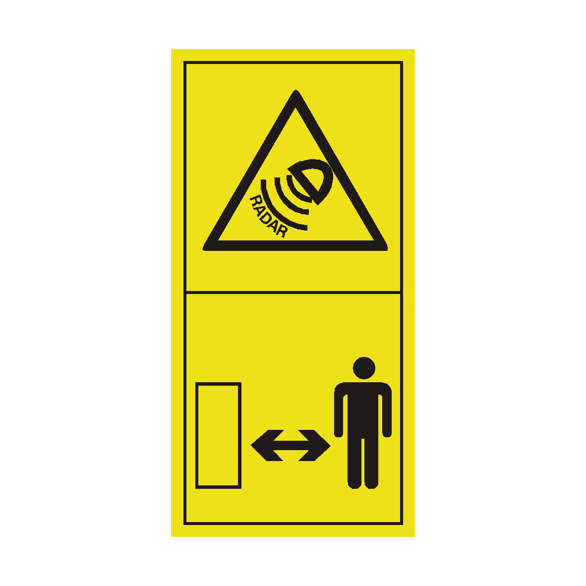 Do Not Look Directly Into Radar Sensor Sticker | Safety-Label.co.uk