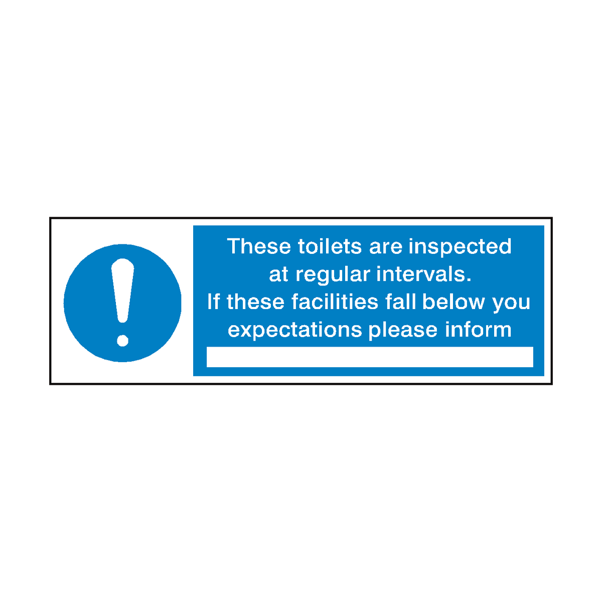 Toilet Inspection Hygiene Sign | Safety-Label.co.uk