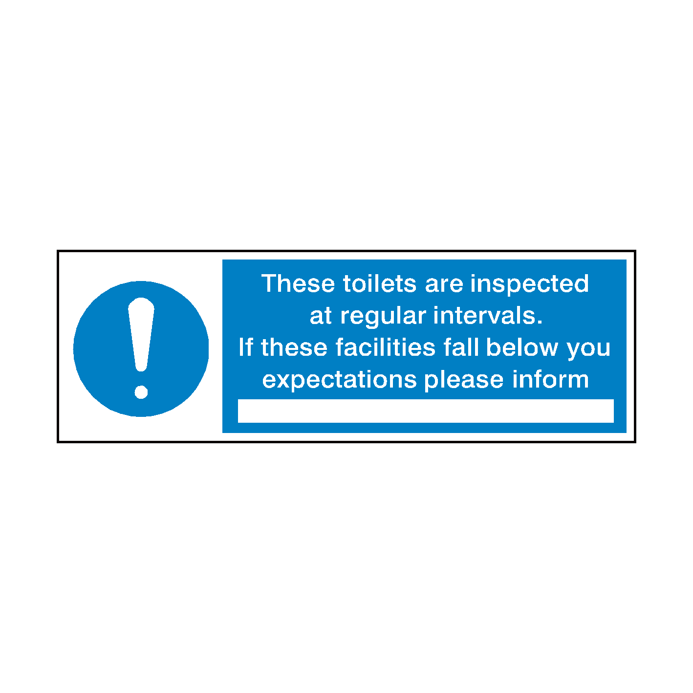 Toilet Inspection Hygiene Sign | Safety-Label.co.uk