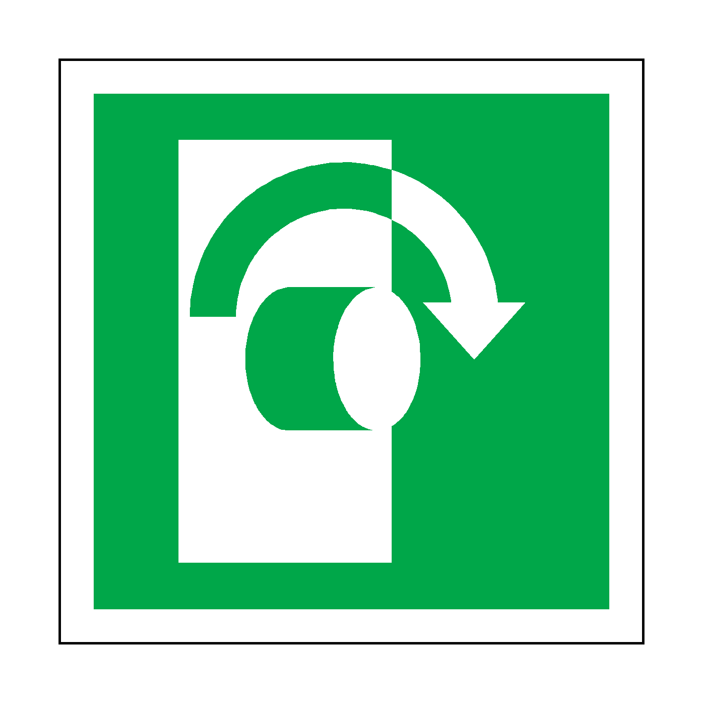 Turn Clockwise To Open Label | Safety-Label.co.uk