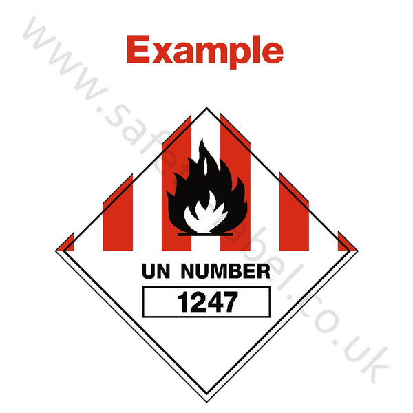 Custom UN Number Hazchem Sign | Safety-Label.co.uk