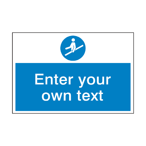 Use Handrail Custom Safety Sticker | Safety-Label.co.uk