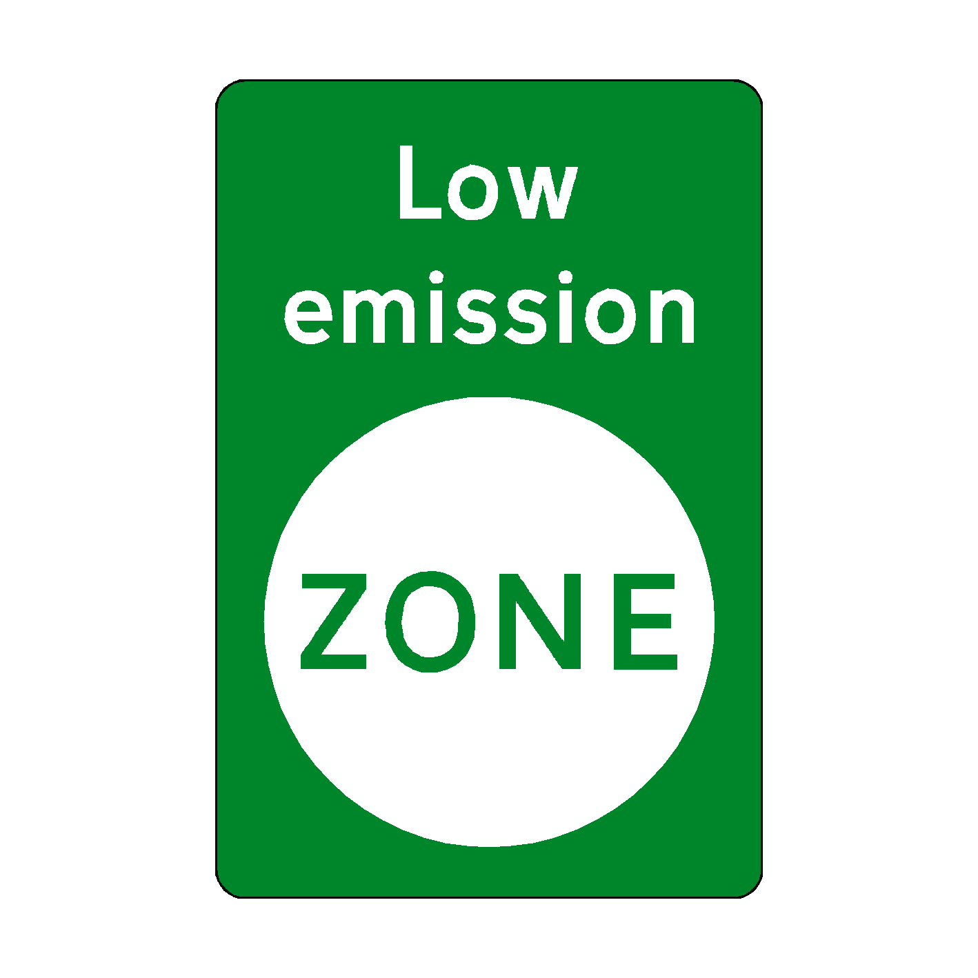 Low Emission Green Zone Sticker | Safety-Label.co.uk