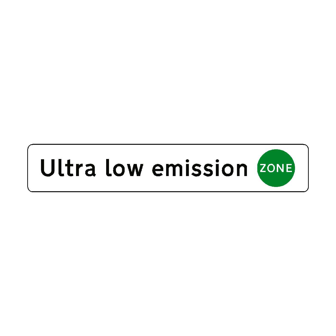Ultra low emission zone text label | Safety-Label.co.uk