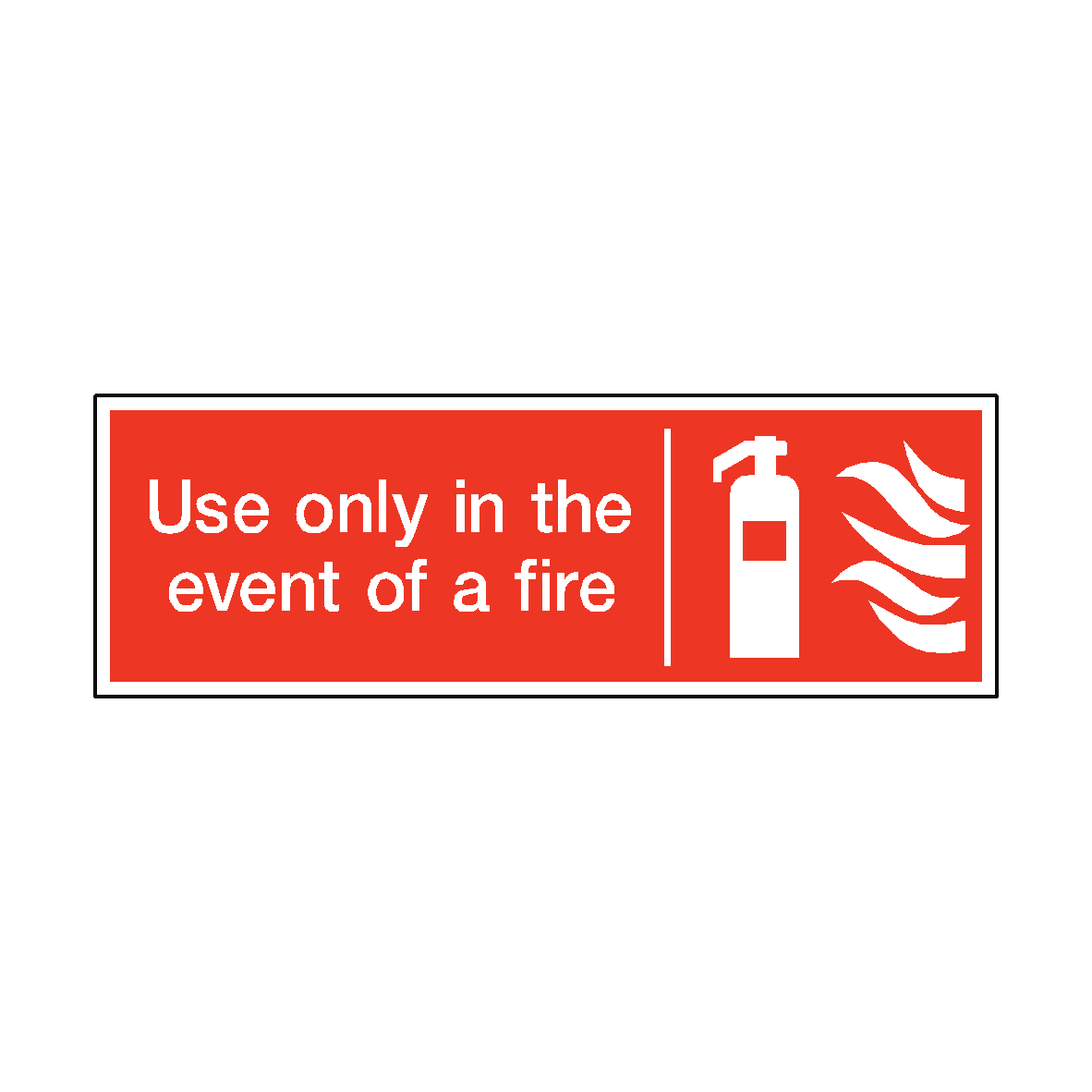 Use Only In The Event Of Fire Safety Sticker | Safety-Label.co.uk