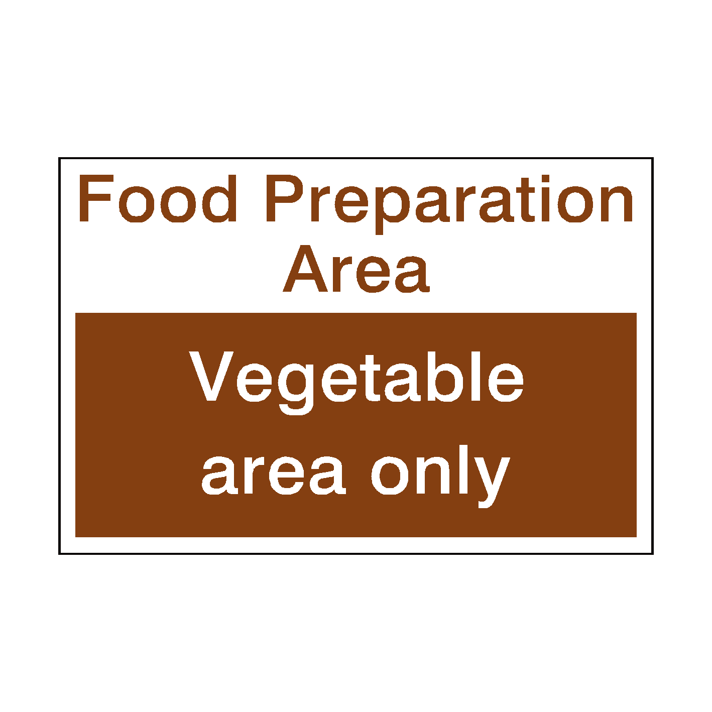 Vegetable Area Sign | Safety-Label.co.uk