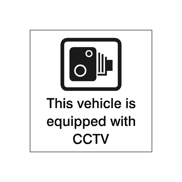 Vehicle Equipped With CCTV Sticker